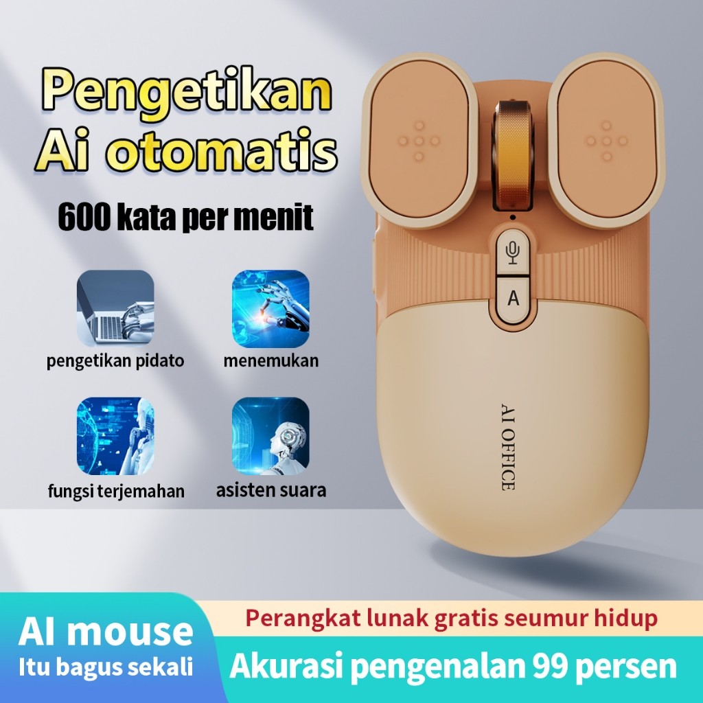 Jual Rulink Mouse AI Cerdas Pengenal Suara-M7 Rechargeable dengan ...