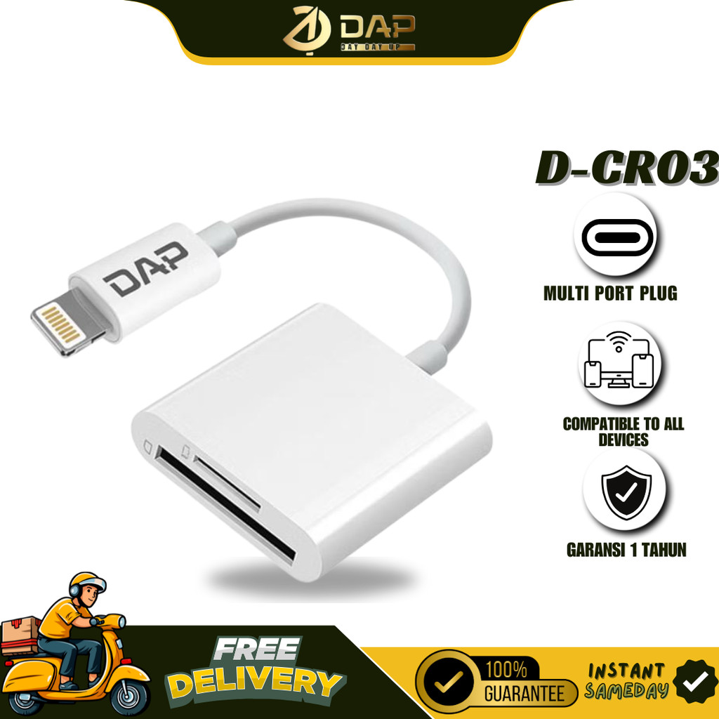 Jual DAP D-CR03 Card Reader – Lightning to TF Card & SD Card with 480 ...