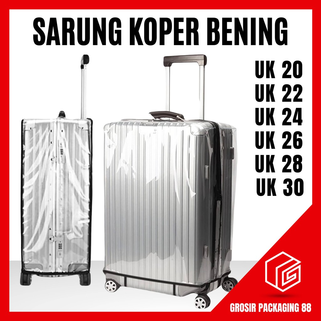 Jual Sarung Pelindung Cover Koper Bening Transparan 20" 22" 24" 26" 28 ...