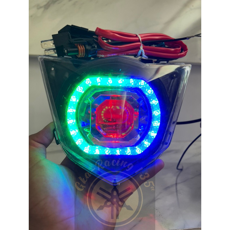 Jual Lampu depan WR155 WR 155 biled billed matrix RGB + soket Relay ...