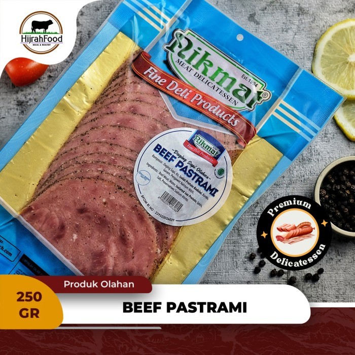 Jual Nikmat Beef Pastrami Sliced Smoked Daging Sapi Olahan 250 gr ...