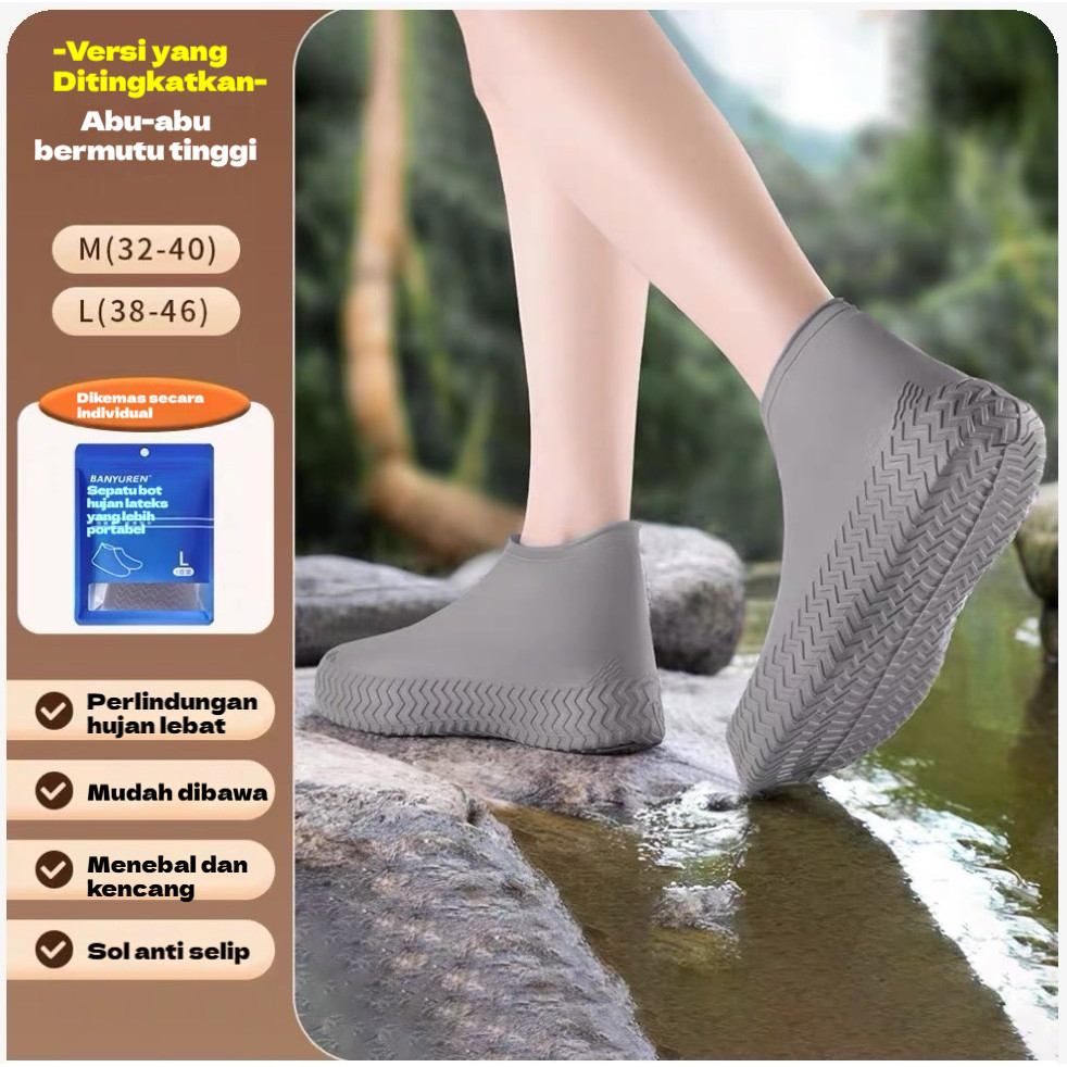 Jual Sepatu Anti Air / Cover Jas Hujan Sepatu Mantol Sepatu Rain Cover ...