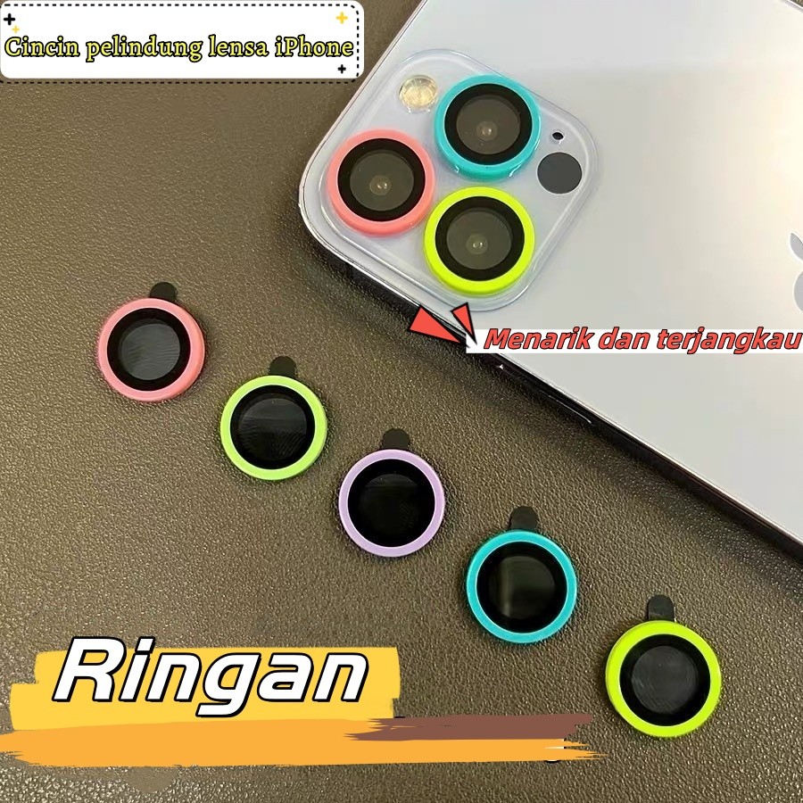 Jual Tempered Glass Kamera 3D Titanium Color Camera Lens Protector ...
