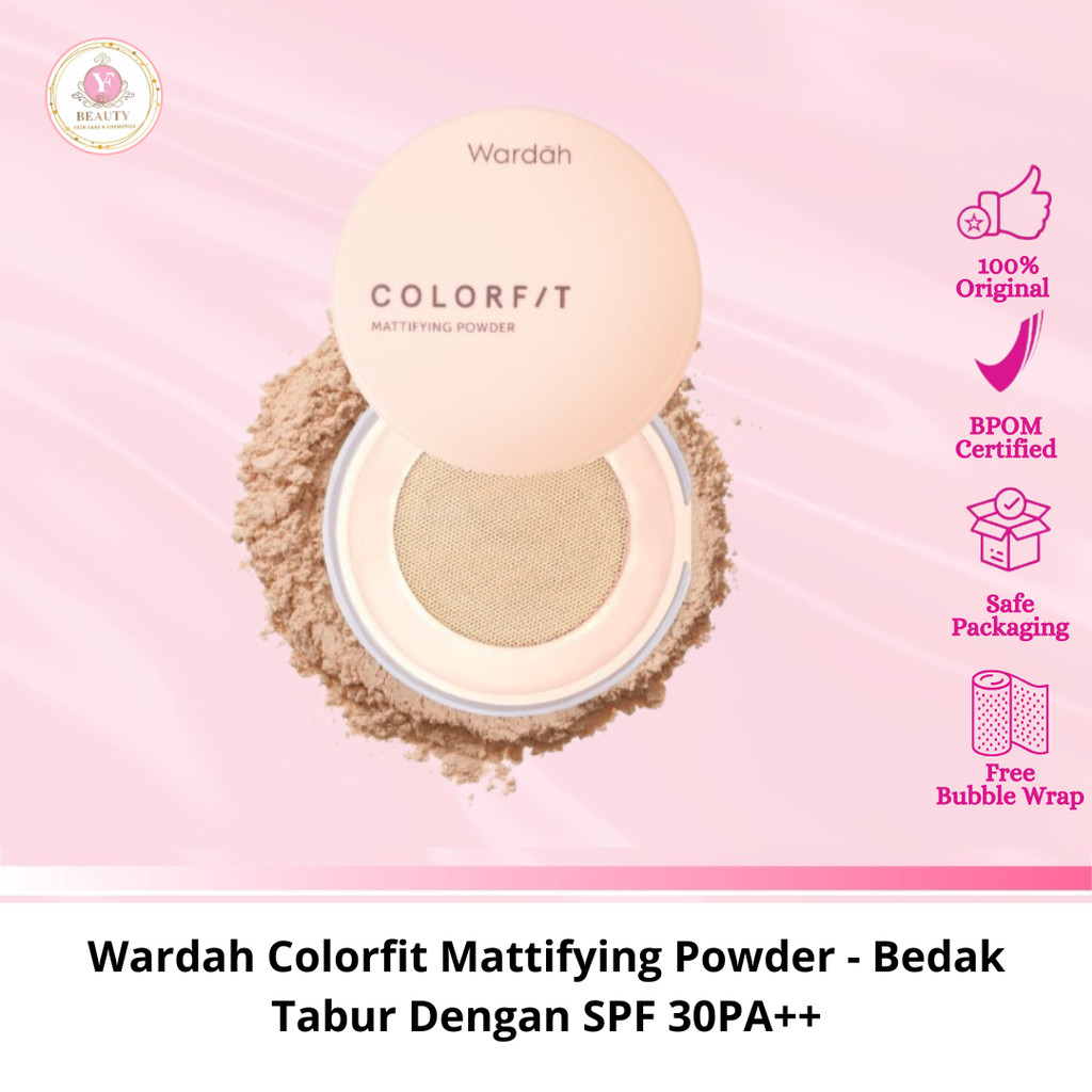 Jual YF Beauty Wardah Colorfit Mattifying Powder - Bedak Tabur Dengan ...