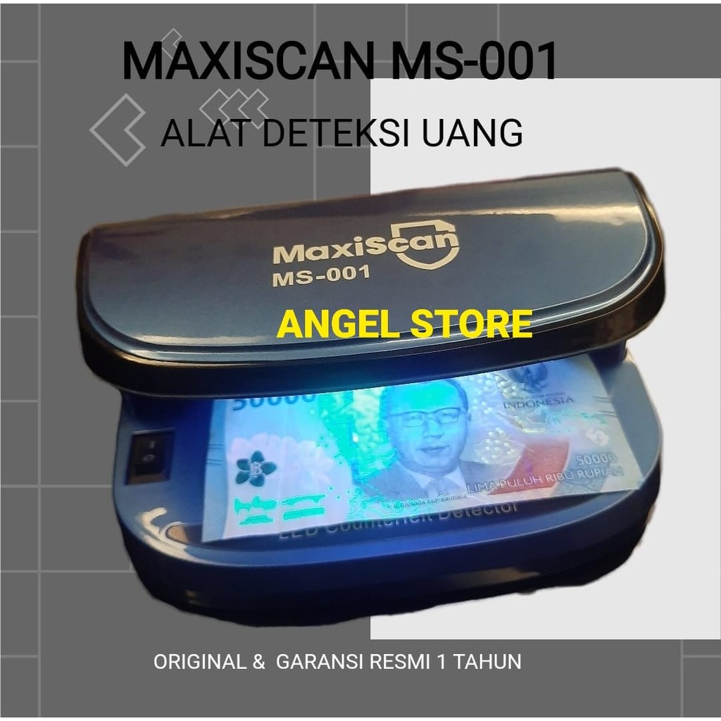 Jual Money Detector MAXISCAN MS-001 - Lampu UV Deteksi Uang Palsu Cas ...