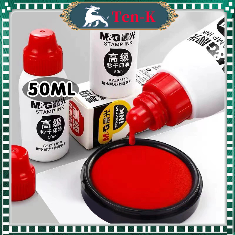 Jual 50ml Merah Ink Tinta Stempel Permanent Stampel Cairan | Shopee ...