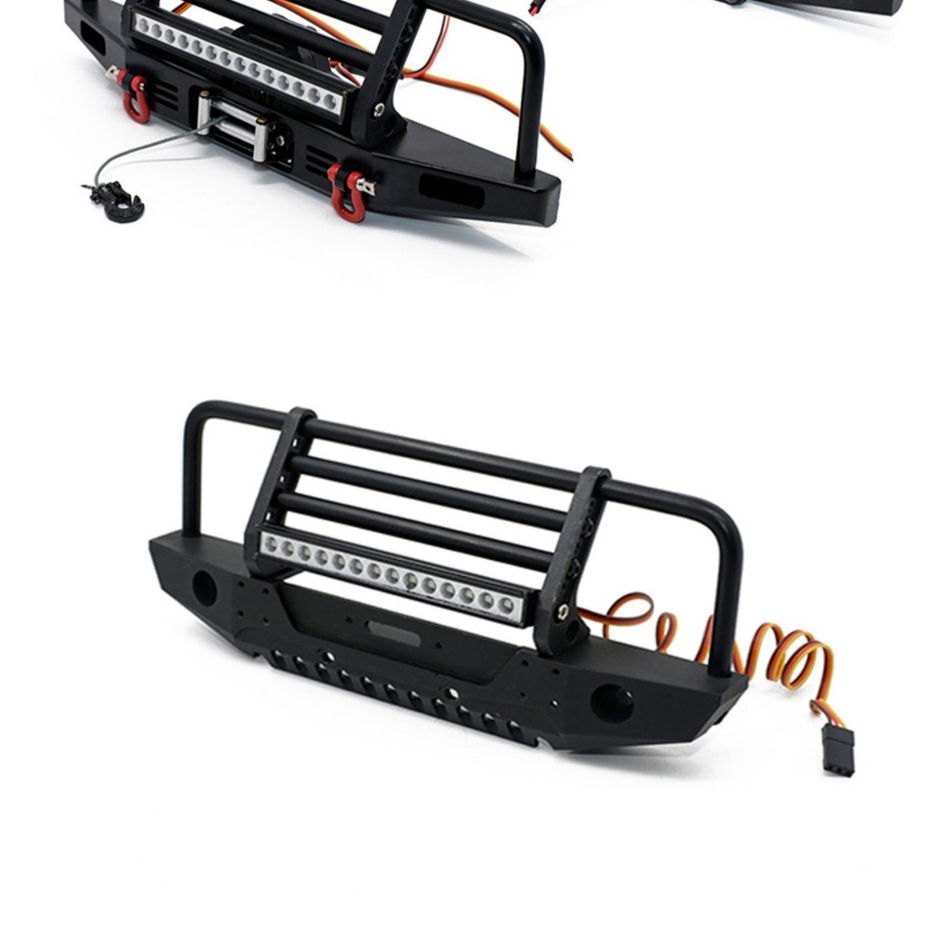 Jual Metal Wilderness Front Bumper Anti-collision LED Light Bar & Winch ...
