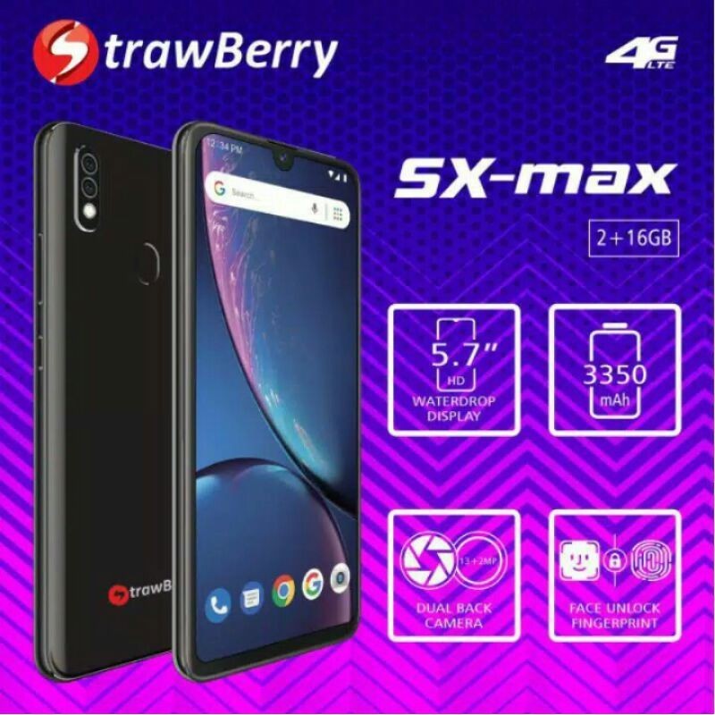 Jual HP STRAWBERRY - SX MAX 4G/ 2/16- GARANSI RESMI...Gerosir | Shopee ...