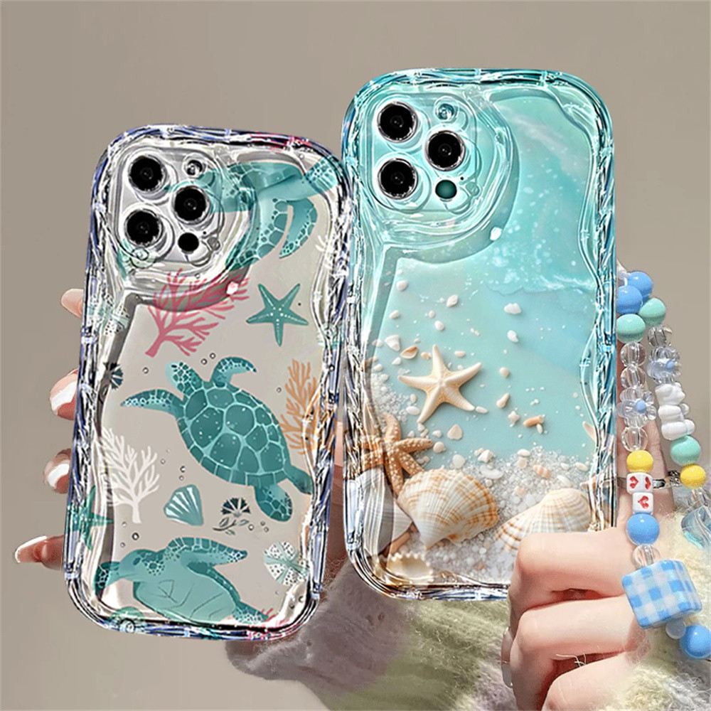 Jual Case Blue Beach Shells For Samsung A56 A36 A54 5G A55 A35 A06 A05S ...