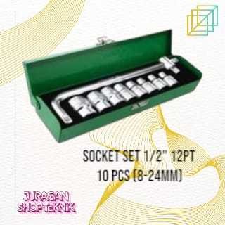 Jual TEKIRO KUNCI SOCK SET / HAND SOCKET SET 10 PCS 12 PT 1/2'' DR | Shopee Indonesia