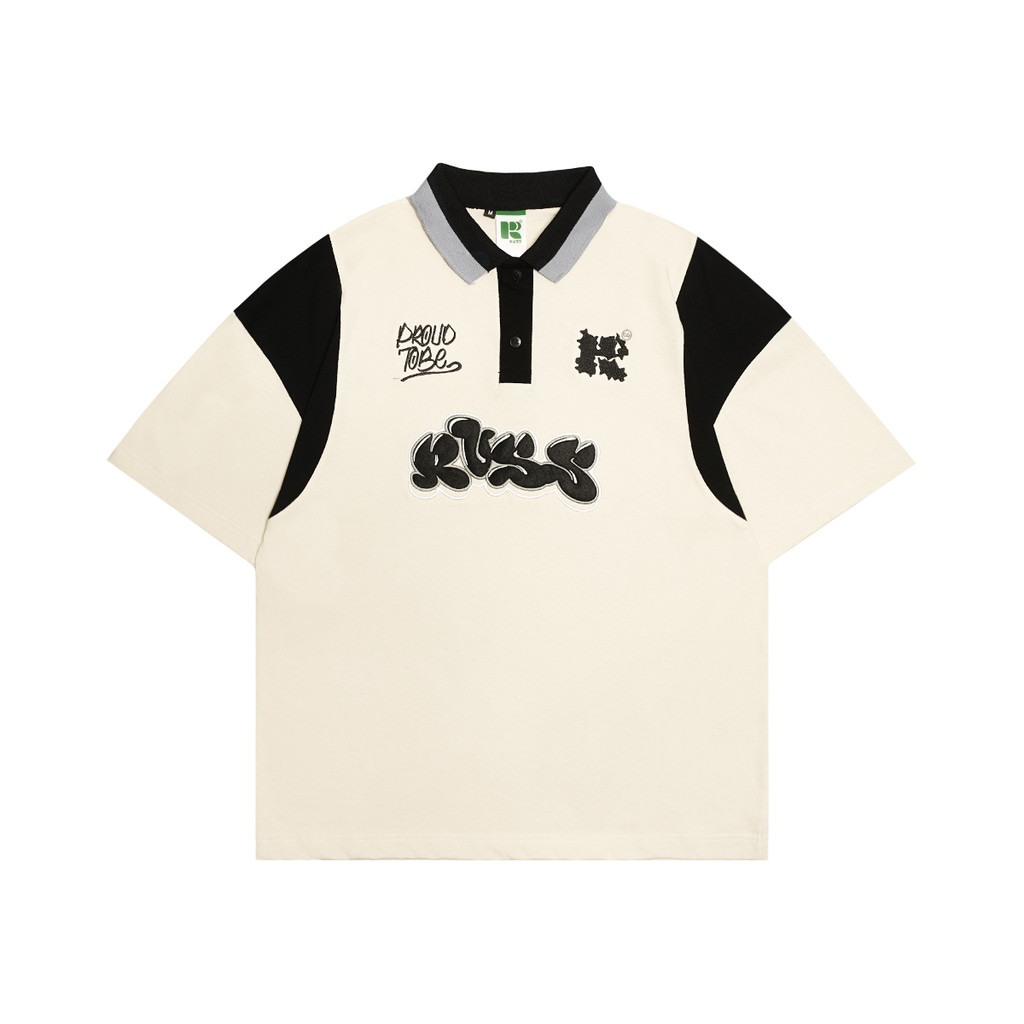 Jual Russ Poloshirt Rugby Tangan Pendek Bubbles Broken White | Shopee ...