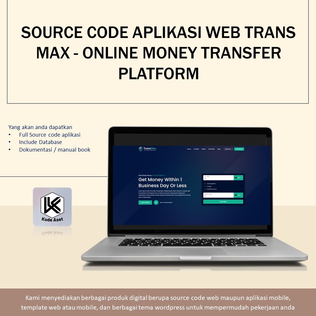 Jual SOURCE CODE APLIKASI WEB TRANS MAX - ONLINE MONEY TRANSFER ...