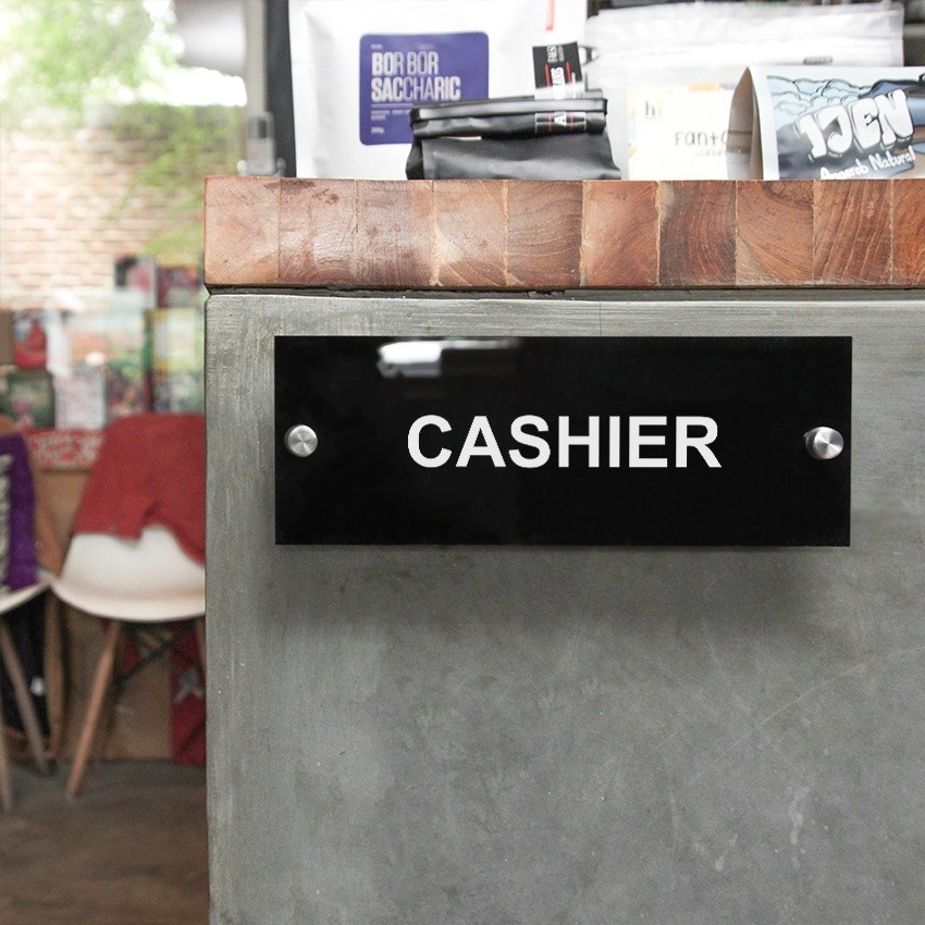 Jual Papan Akrilik Tulisan Kasir | Papan Tanda Ruang Cashier | Tulisan ...
