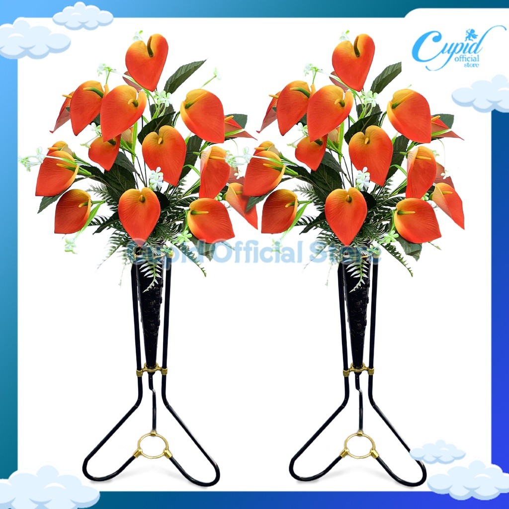 Jual (BUNGA DAN VAS) RANGKAIAN BUNGA ANTHURIUM CALA LILY BlUDRU BELUDRU ...