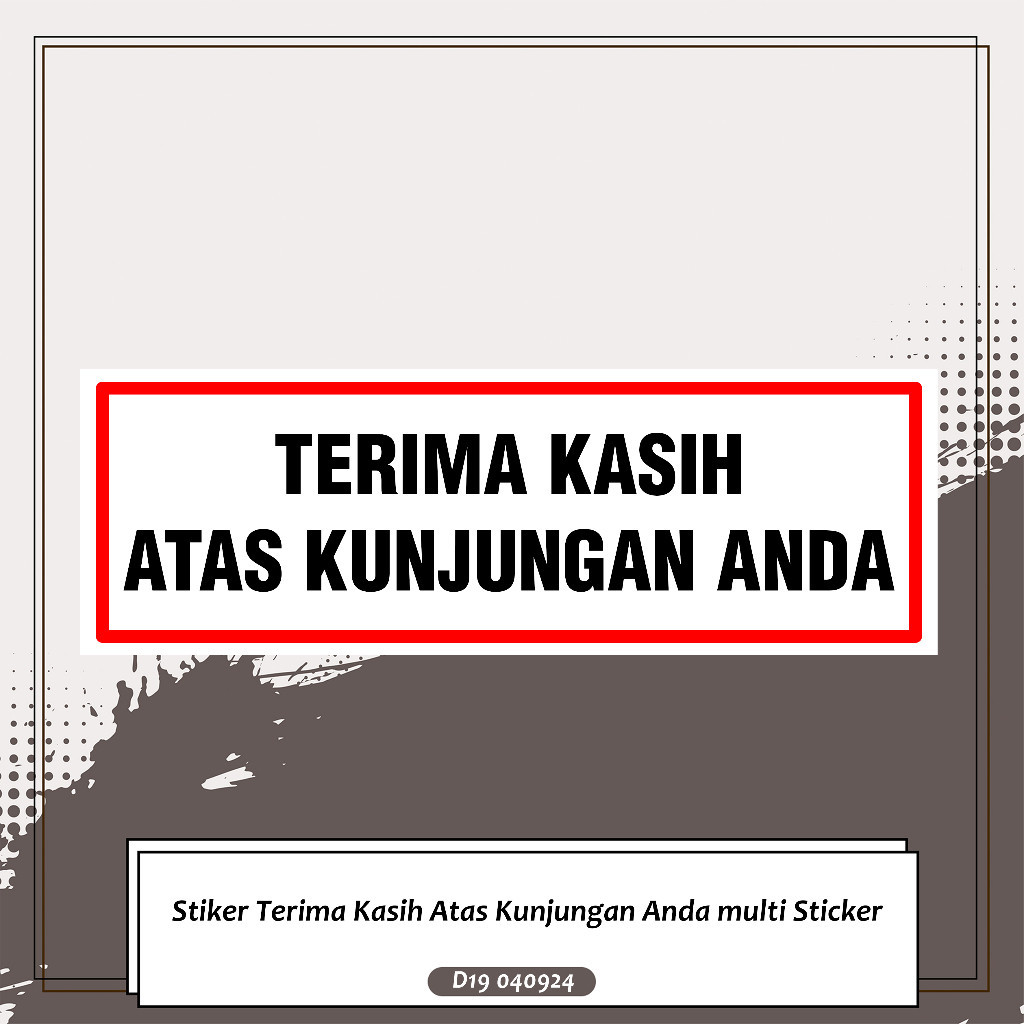 Jual Stiker Terima Kasih Atas Kunjungan Anda multi Sticker | Shopee ...
