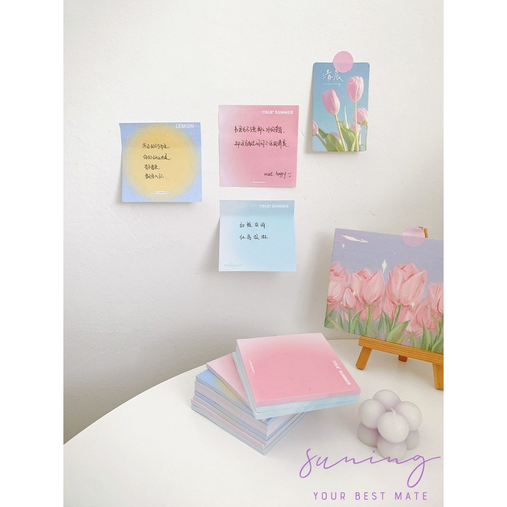 Jual Sticky Note /Memo Note /Memo Sticky Sticker warna pastel -Suning ...