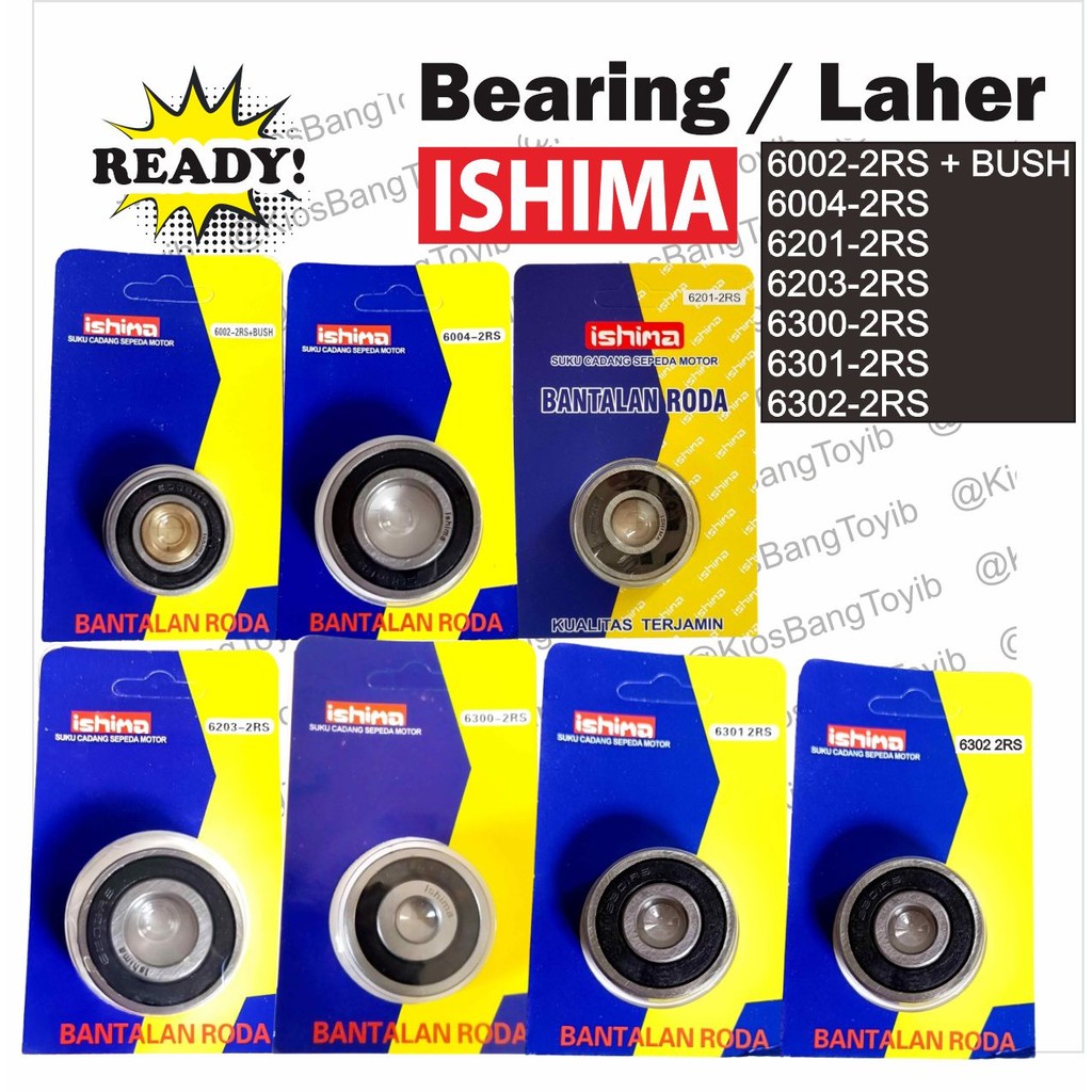Jual Bearing Laker 6002 6004 6201 6203 6300 6301 6302 2RS ISHIMA ...