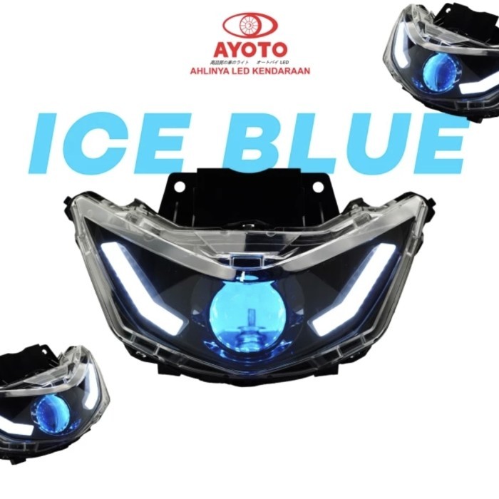 Jual AYOTO Lampu Depan Reflektor Set Projie Biled Bi Led BEAT DELUXE ...