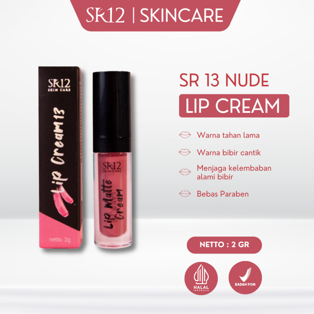 Jual SR12 Lip Cream 13 Nude 2Gr Lipstik Cantik Warna Bibir Natural Nude Tahan Lama | Shopee ...