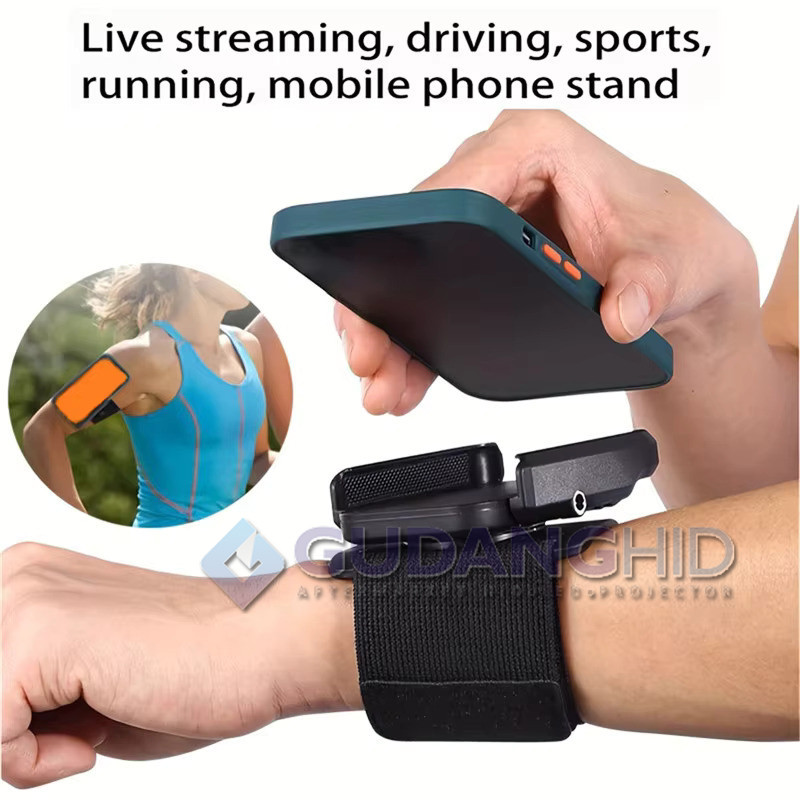 Jual Phone Holder 360° Adjustable Sports Armband Wristband Holder HP ...