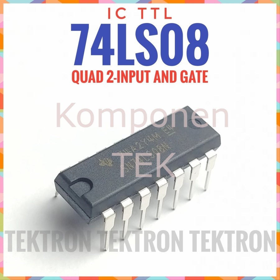 Jual IC TTL 74LS08 7408 Quad 2 Input AND Gate Texas ST National Hitachi ...