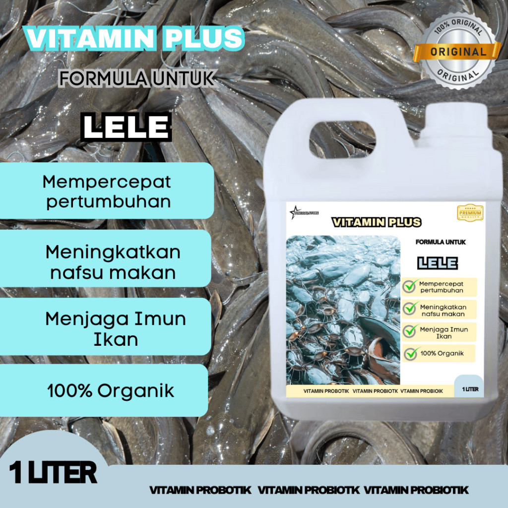 Jual VITAMIN PLUS IKAN LELE. VITAMIN IKAN LELE AGAR CEPAT BESAR 1LITER ...