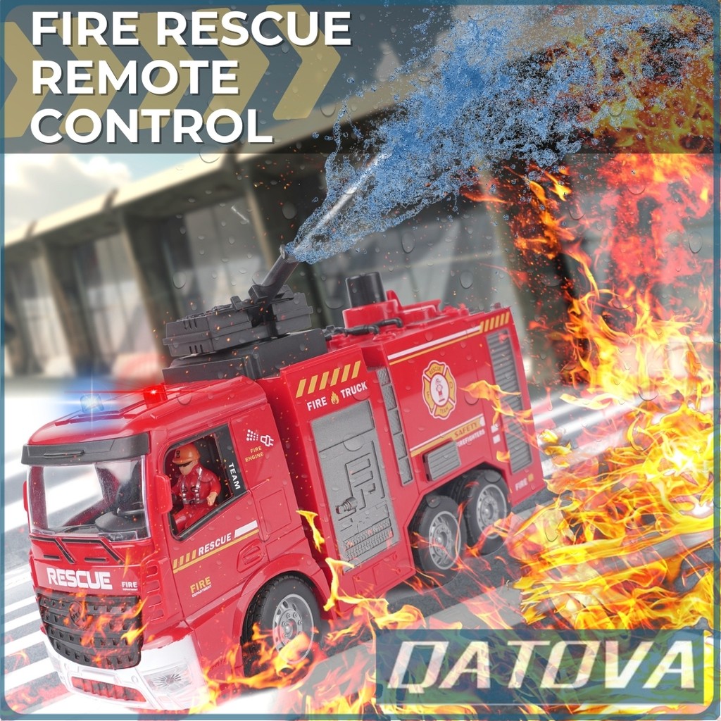 Jual QATOVA MAINAN REMOTE CONTROL DAMKAR RC PEMADAM KEBAKARAN SPRAY ...