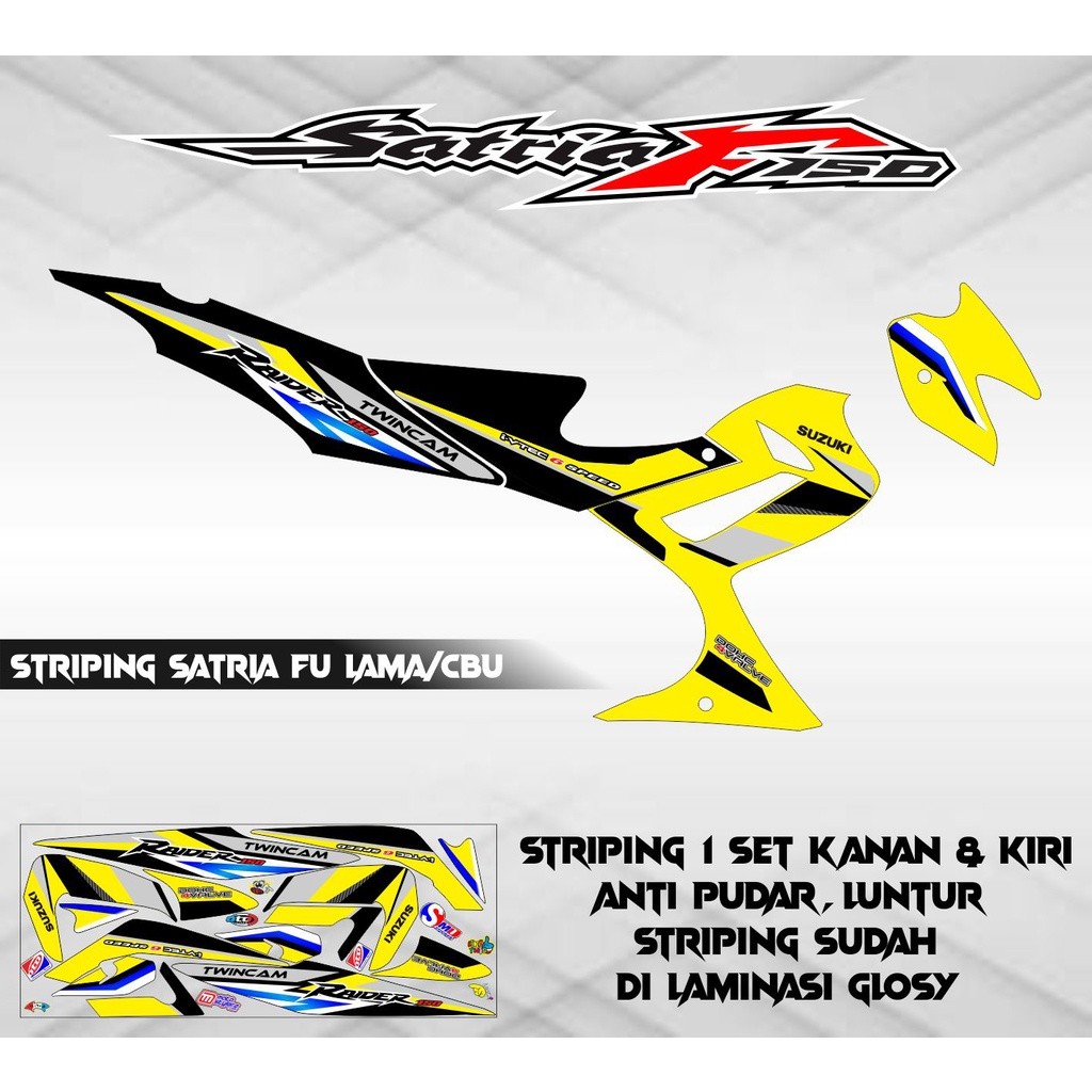 Jual STRIPING STICKER VARIASI SATRIA FU LAMA/CBU RAIDER | Shopee Indonesia