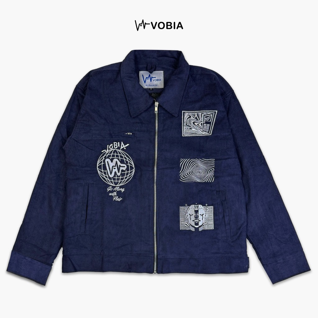 Jual Vobia Work Jacket Boxy Corduroy - Scope Navy | Shopee Indonesia
