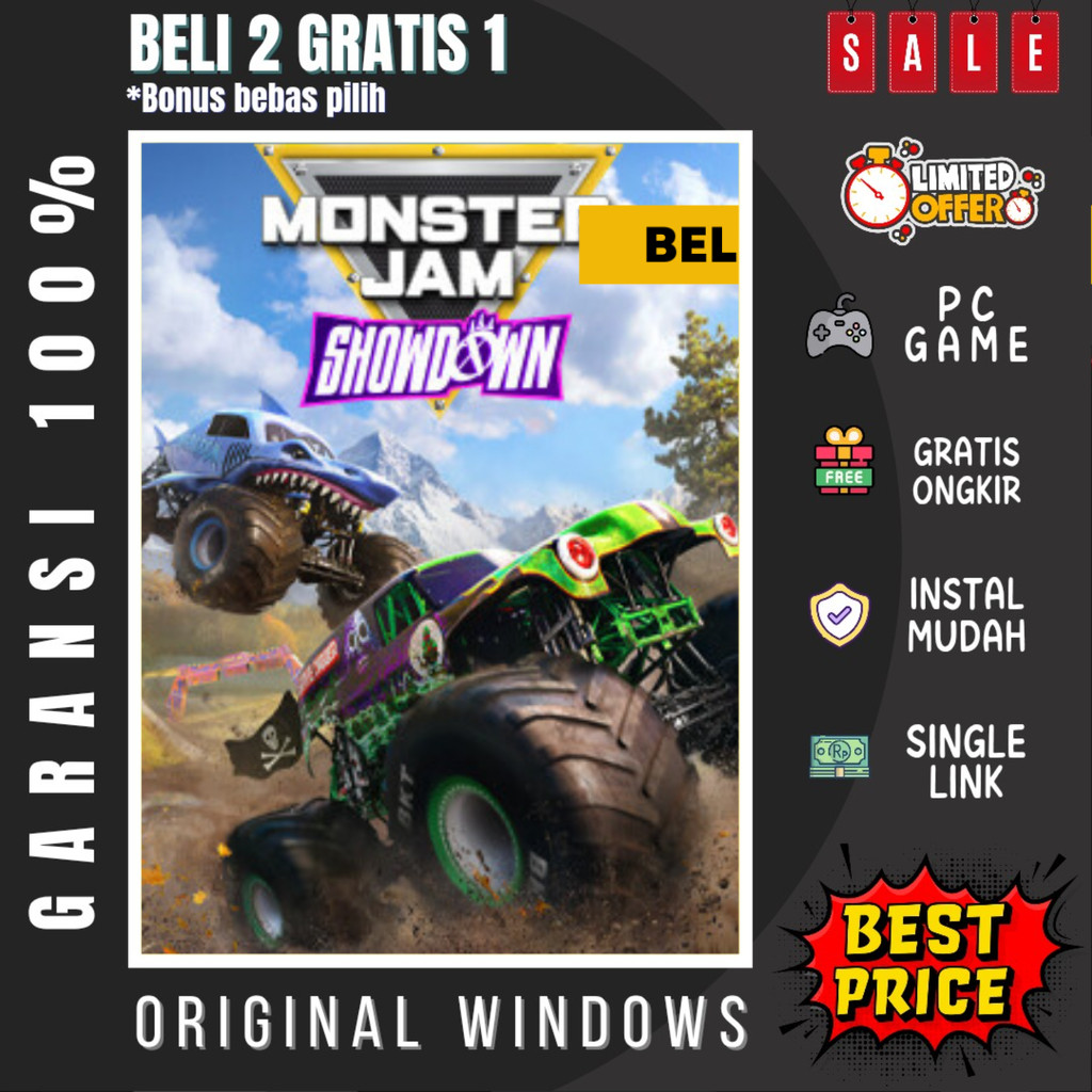 Jual MONSTER JAM SHOWDOWN - GAME PC - GAME LAPTOP - PC GAMES - BELI 2 GRATIS 1 - ORIGINAL ...