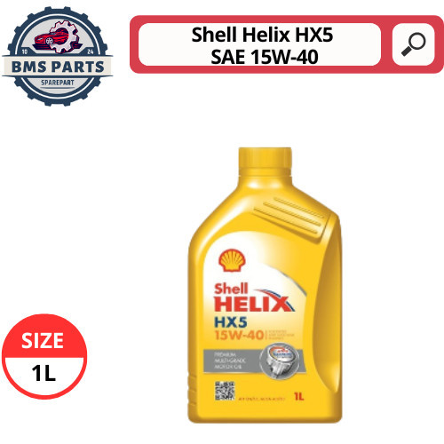 Jual OLI MESIN Shell Helix HX5 SAE 15W-40 1L Bensin Solar Diesel/ OLI ...