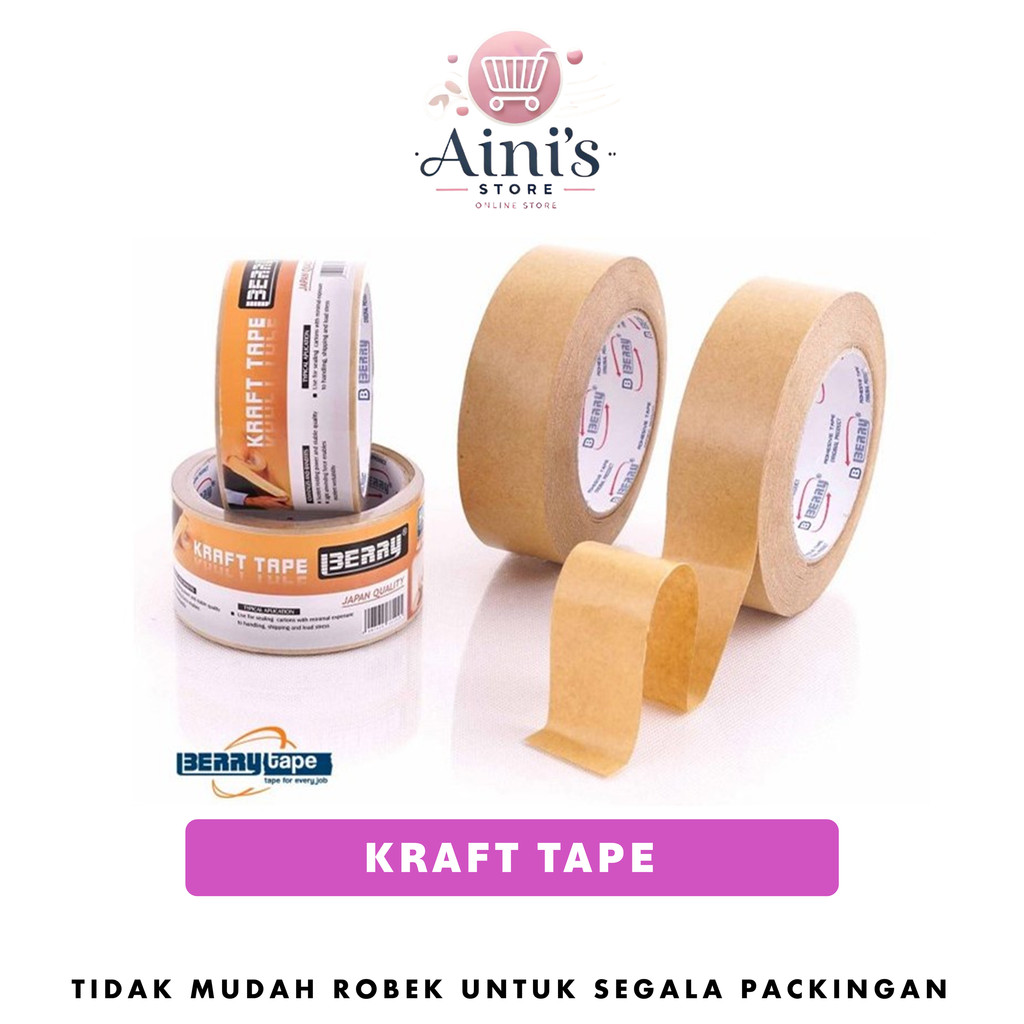 Jual Isolasi Coklat Kertas Besar Lakban Coklat Kertas 48mm 2 Inch 24mm ...