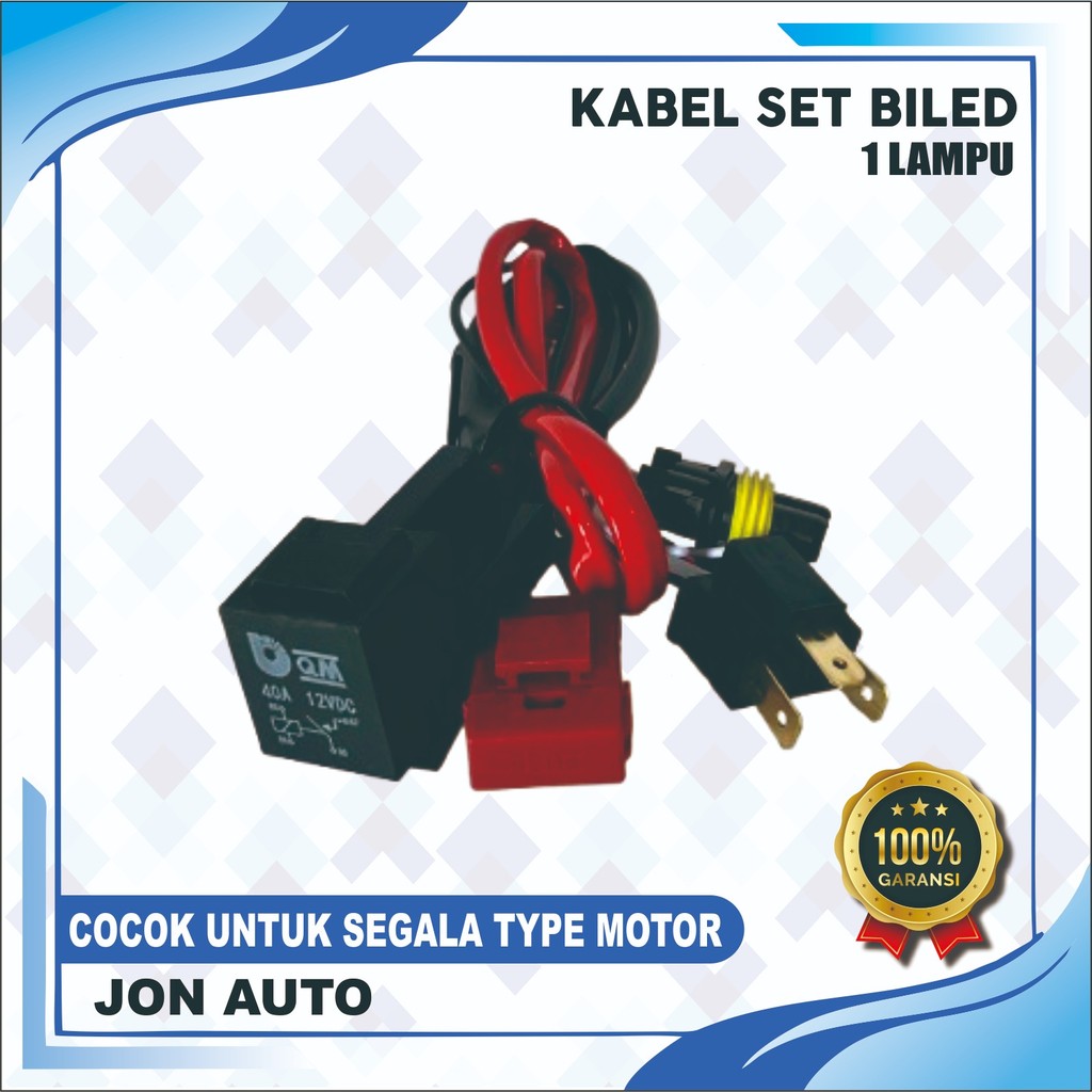 Jual KABEL RELAY SET LAMPU HID PROJIE PROJECTOR BILED LED H4 MOTOR ...