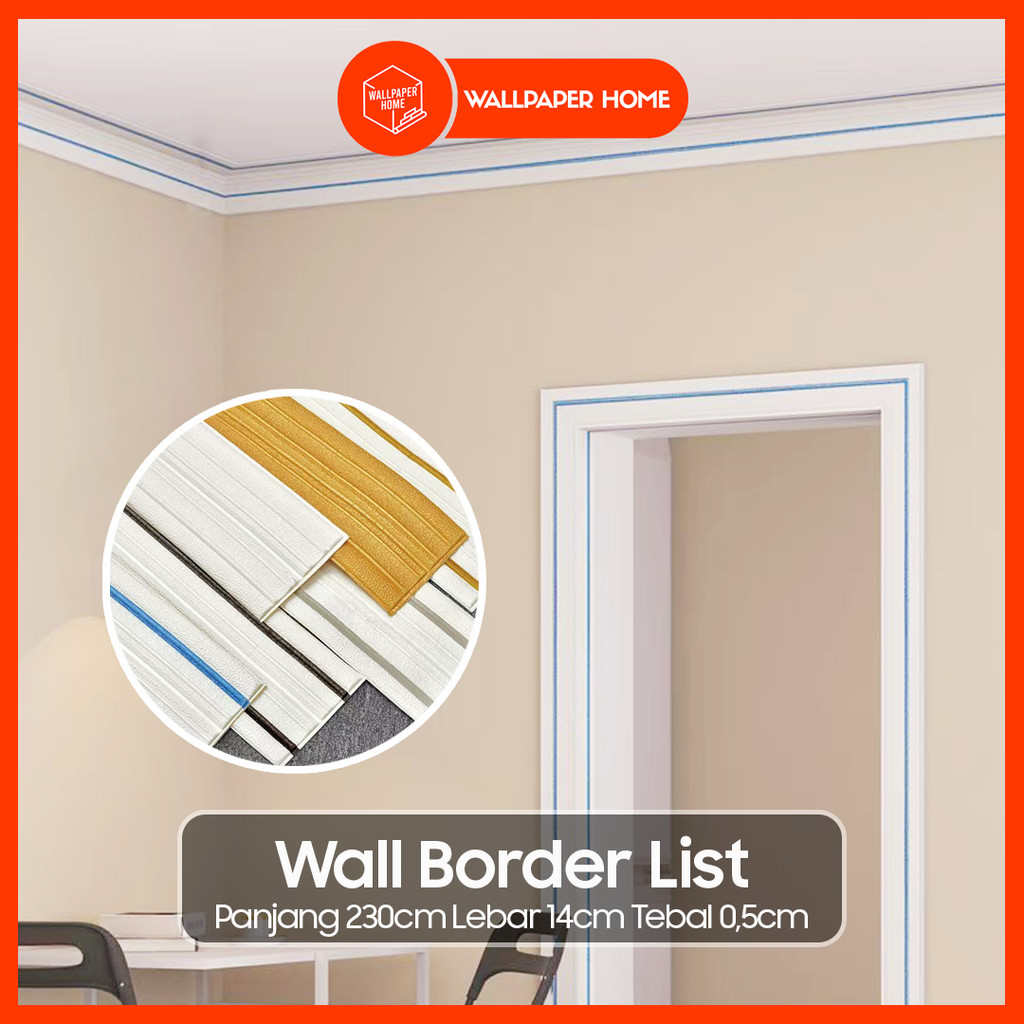 Jual List Foam Wallpaper Foam 3D List Dinding 2.3 Meter Wall Border ...