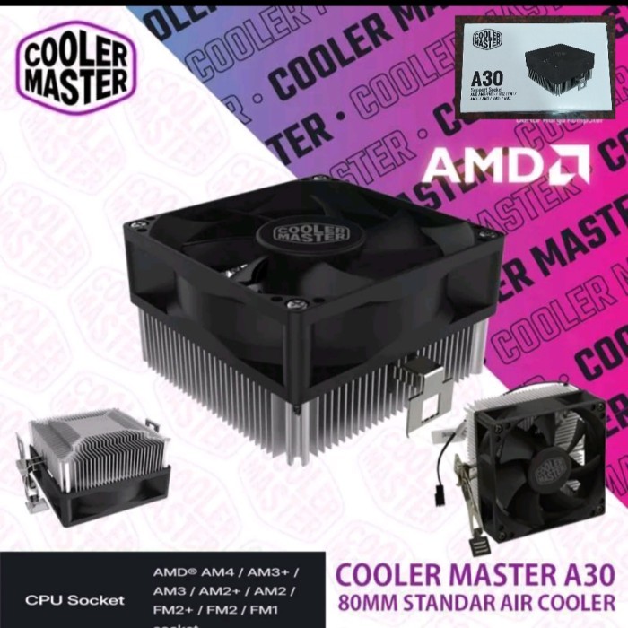 Jual Cooler master a30 cpu air cooler for amd Socket AM4, FM2+, FM2 ...