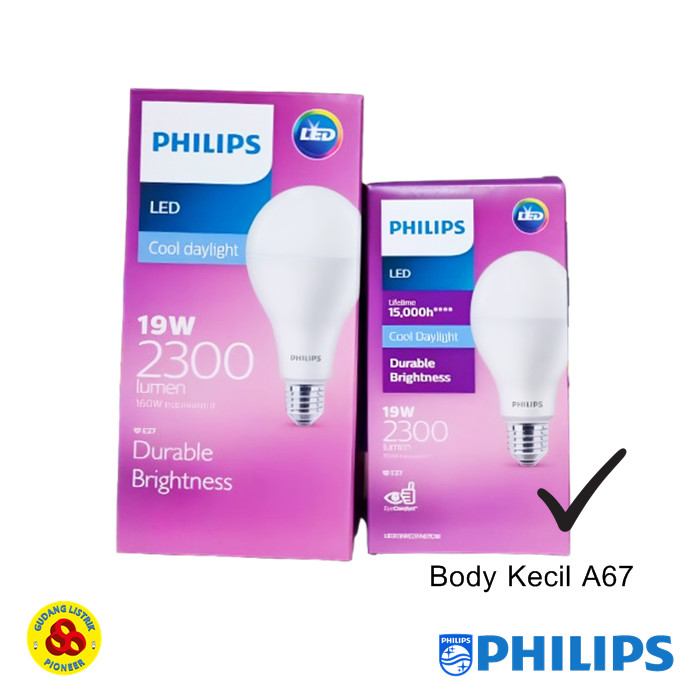 Jual Philips LED Bulb 19W Putih E27 Bohlam Led Mycare 19W Body Kecil ...