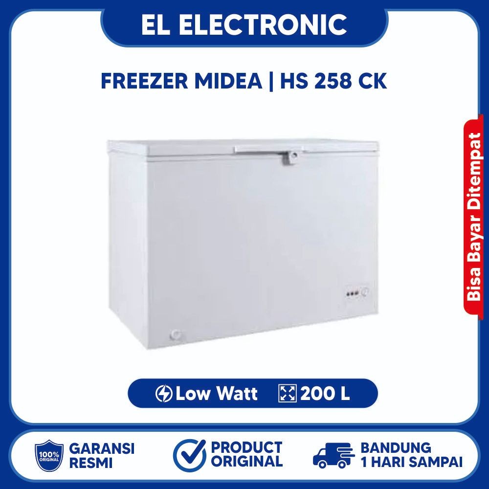 Jual Midea Chest Freezer 200 Liter Box Freezer Type HS-258CK 258CK ...