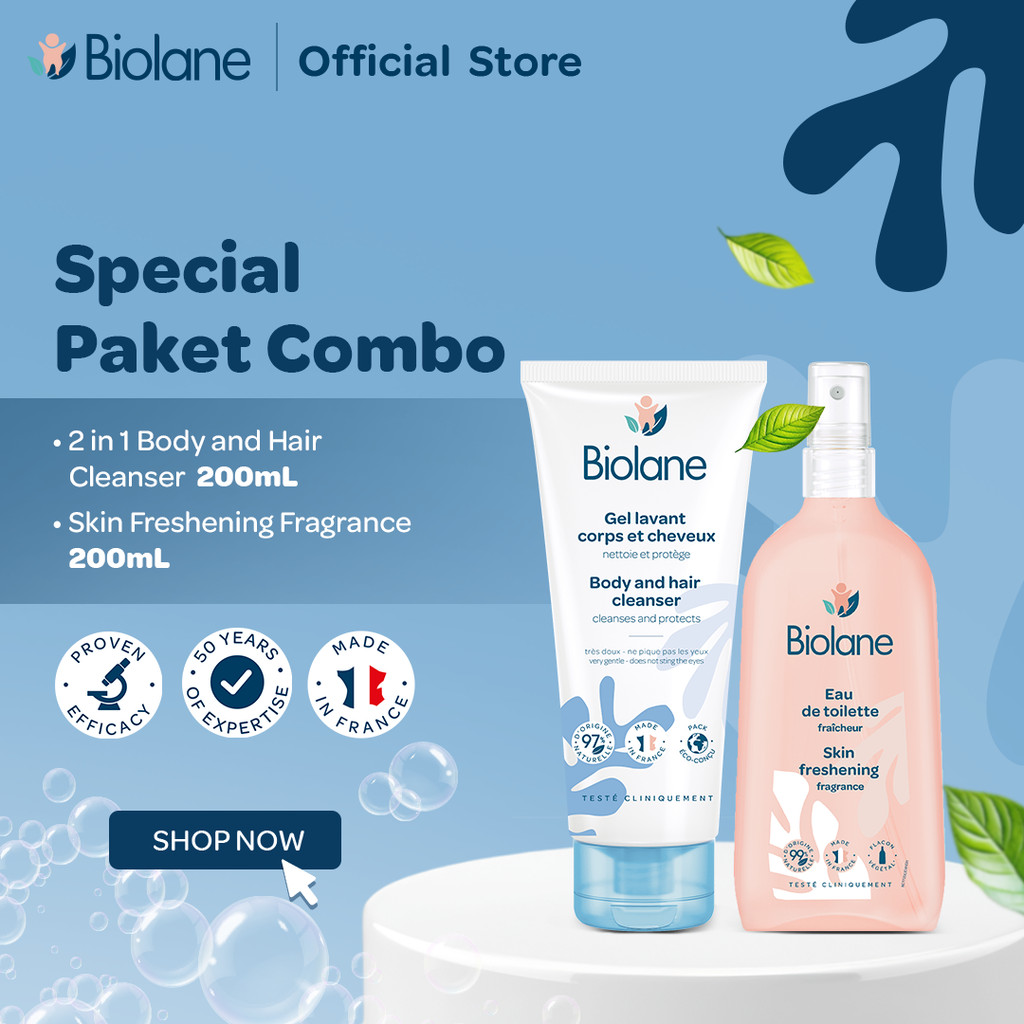 Jual Biolane 2 in 1 Body and Hair Cleanser - 200ml & Skin Freshening ...