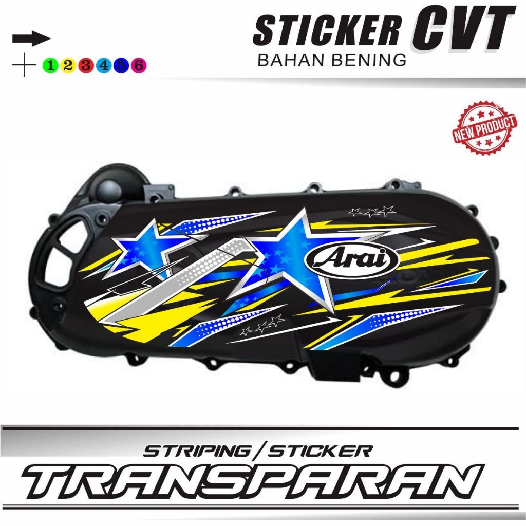 Jual STIKER BAK CVT BAHAN BENING UV TRANSPARAN VARIASI CVT POLET KEREN ...