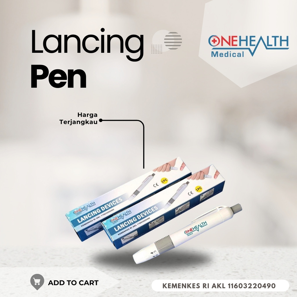 Jual OneHealth Lancing Device Bekam Pen Lancet Alat Ambil Sample Darah ...