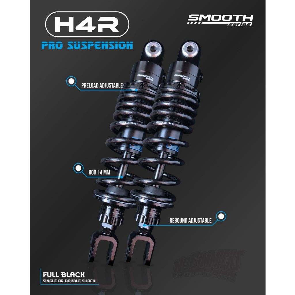 Jual Shockbreaker H4R Smooth Shock 305MM 330MM 340MM Shock Aerox Nmax ...