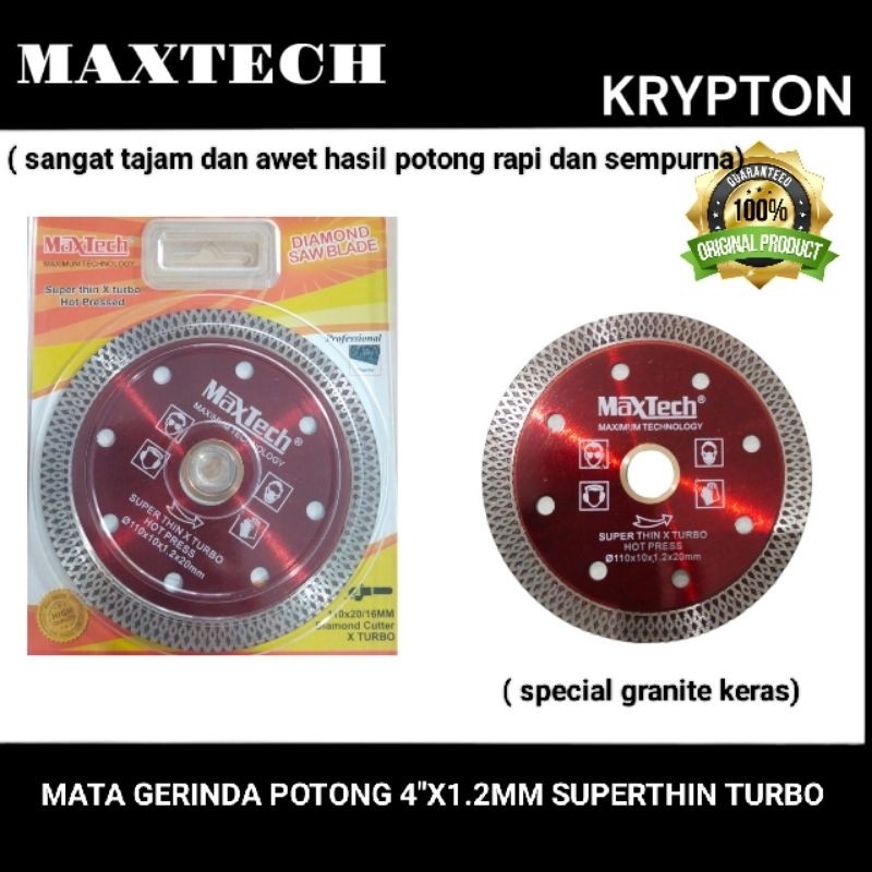Jual maxtech mata gerinda potong 4"x1.2mm superthin turbo (.special ...