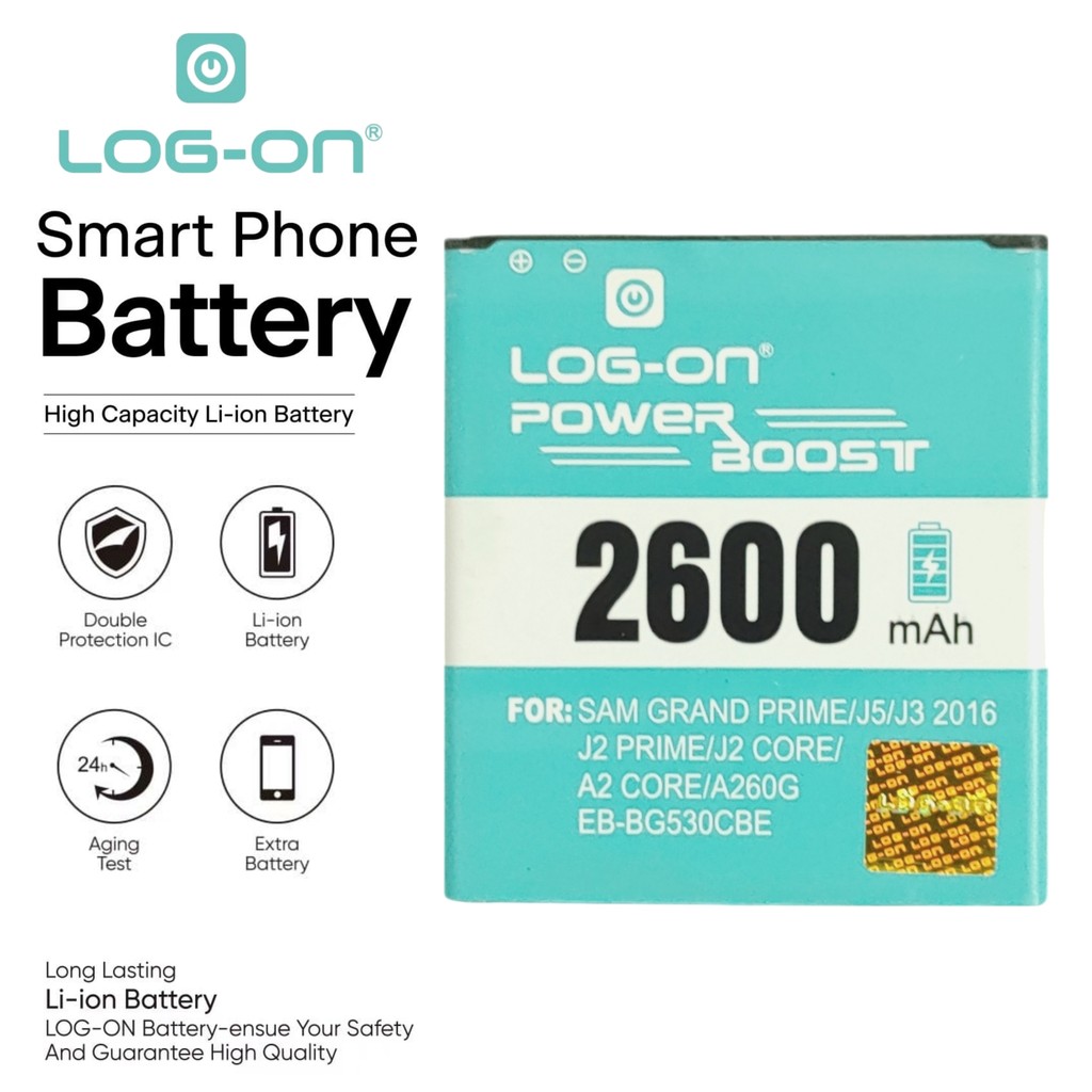 Jual LOG ON BATERAI SAMSUNG GRAND PRIME J5 2015/J3 2016/J2 PRIME / J2 CORE G530 G532 BATRE POWER ...