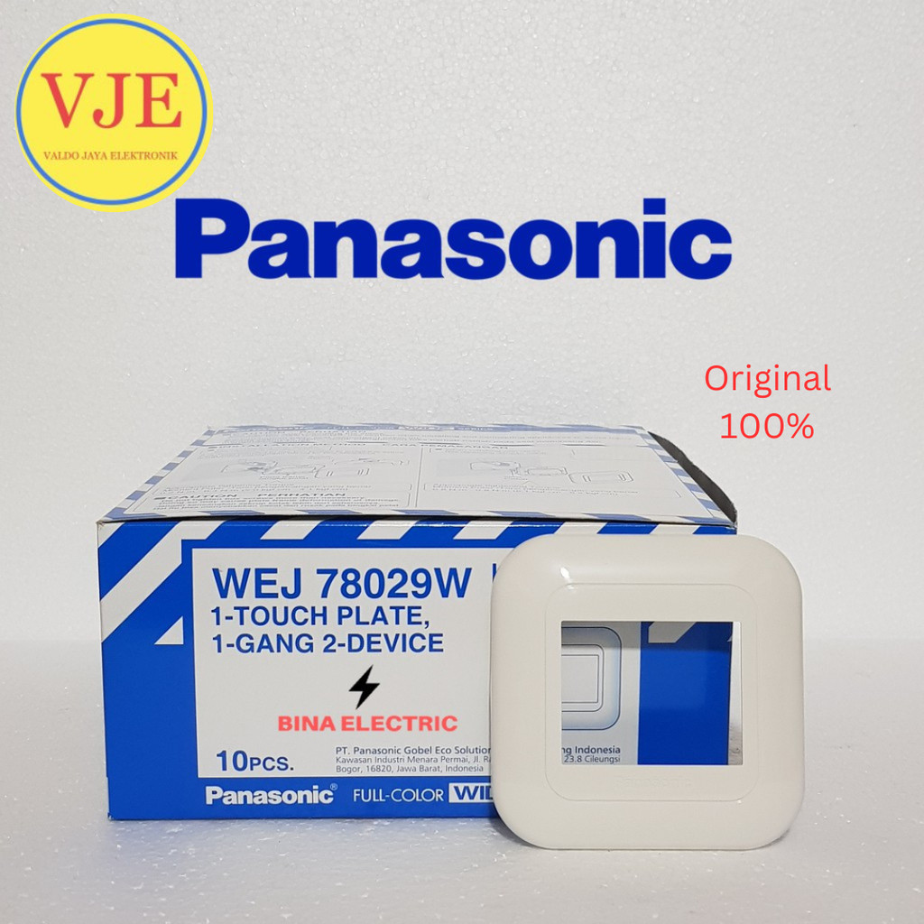 Jual Frame Plate Panasonic 1Gang 2Device Putih WEJ78029W | Shopee Indonesia