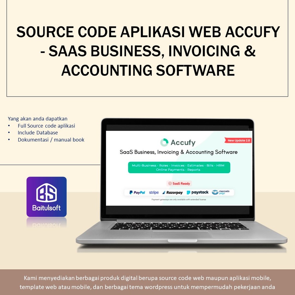 Jual SOURCE CODE APLIKASI WEB ACCUFY - SAAS BUSINESS, INVOICING & ACCOUNTING SOFTWARE | Shopee ...