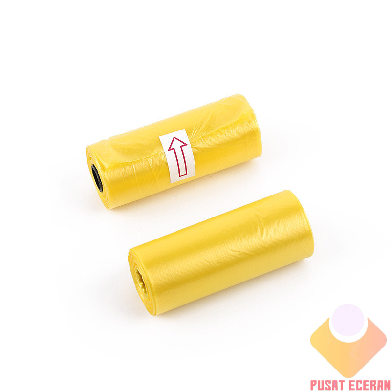 Jual isi 15 poop bag polos plastik sampah roll kantong sampah popok ...