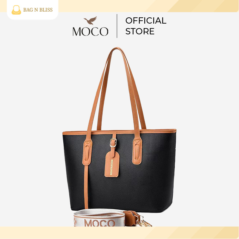 Jual 【Victoria Bag】MOCO Fashion Tas Totebag Besar Wanita Kuliah Kantoran Resleting Muat Laptop ...