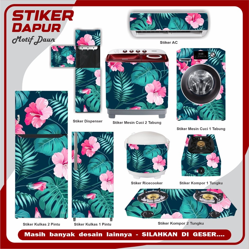 Jual Stiker kulkas kompor mesin cuci 1 2 pintu tabung mata Rice Cooker ...