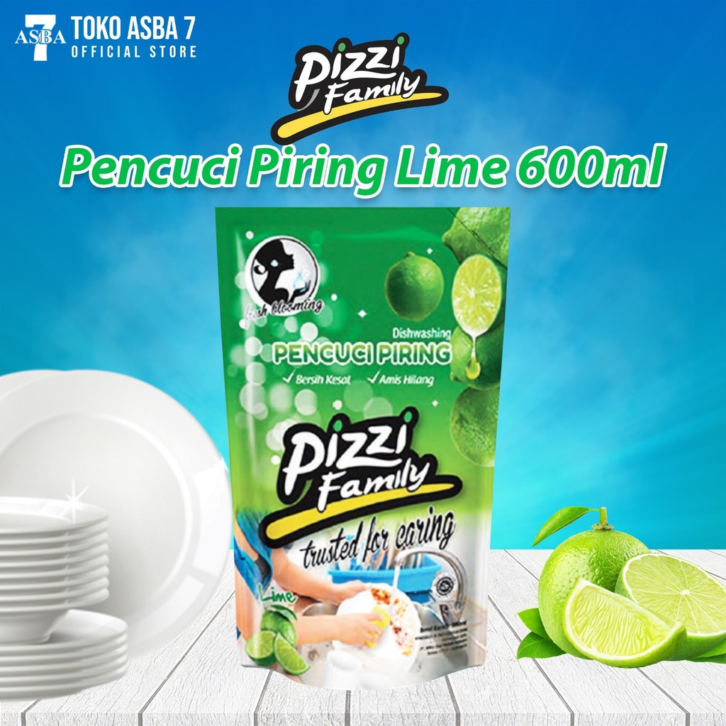 Jual PIZZI FAMILY SABUN CUCI PIRING LIME 600ML | Shopee Indonesia