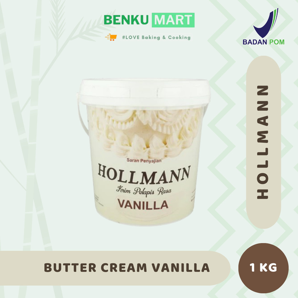 Jual Hollman Butter Cream vanilla 1 kg | Hollmann Buttercream Vanila ...